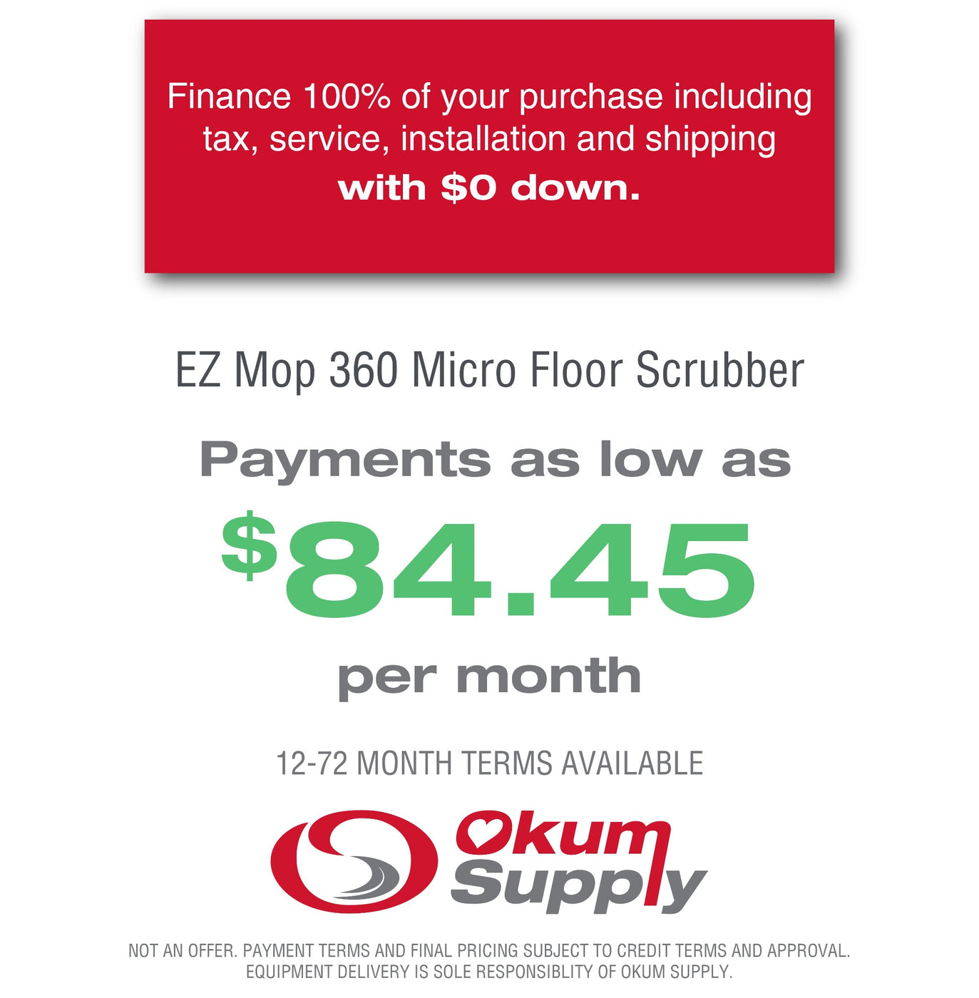 EZ Mop 360 Micro Floor Scrubber | Financing Available - Okum Supply